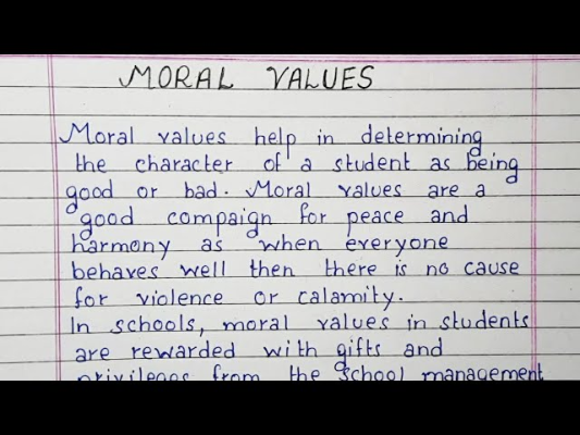 Importance Of Moral Values Paragraph For Class 8, 10 &12 - Amra Jani