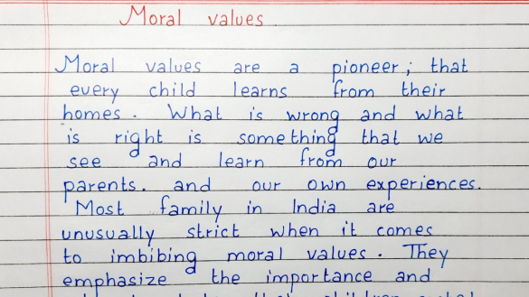 Importance Of Moral Values Paragraph For Class 8, 10 &12 - Amra Jani